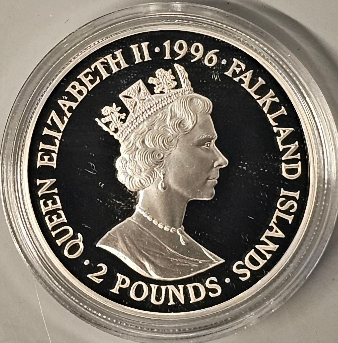Falklandsøyene: 2 pounds 1996 - Kong Henry VII - Buskerud mynt, gull og ...